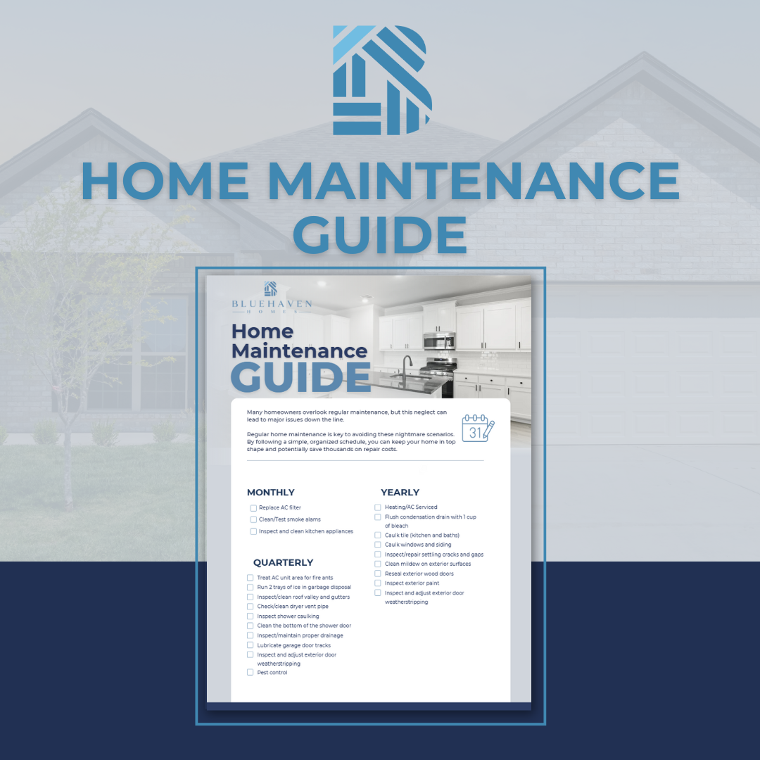 Home Maintenance Checklist - Free Download - BLUEHAVEN Homes